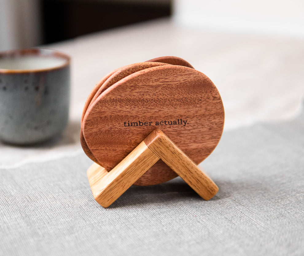 Pebble Coaster – Timber Actually